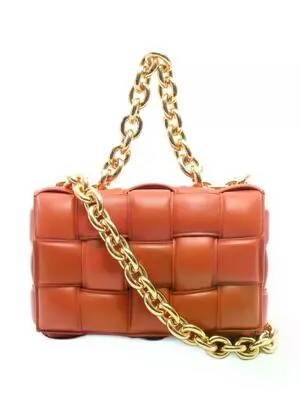 Bottega Veneta 2010s Chain Cassette Shoulder Bag - Orange