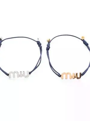 Miu Miu 2020s Logo-plaque Cord Bracelets