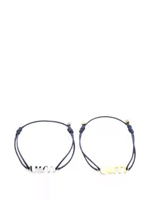 Miu Miu 2020s Logo-plaque Cord Bracelets