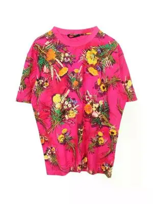 LOUIS VUITTON 2020s Flower-embroidered T-shirt