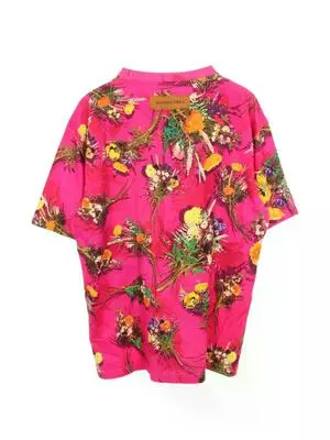 LOUIS VUITTON 2020s Flower-embroidered T-shirt