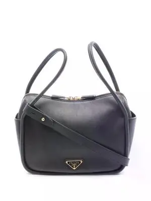 Prada Calfskin Leather Shoulder Bag - Black