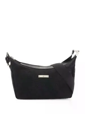 Gucci 2010s Gg Canvas Shoulder Bag - Black