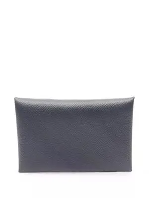Hermès 2022 Calvi Card Holder - Blue