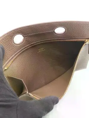 Hermès 2021 Togo Etoupe Clutch
