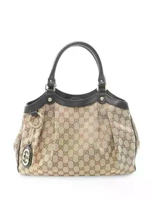 Gucci 2010s Sukey Gg Canvas Tote Bag - Neutrals
