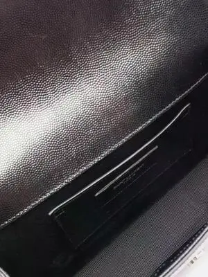 Saint Laurent Calf Leather Studded Shoulder Bag