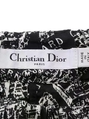 Dior Plan De Paris Print Button-fly Shorts - Black