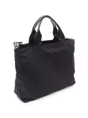 Prada 2000s Triangle Logo Tote Bag