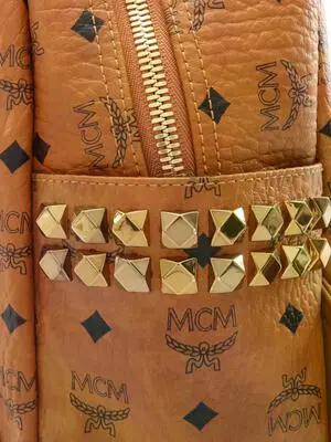 Mcm Visetos Studded Leather Backpack