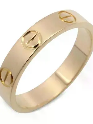 Cartier Yellow Engraved Screw Motif Ring - Gold