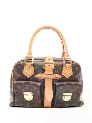 LOUIS VUITTON Monogram Manhattan Gm Tote Bag - Brown