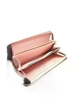 LOUIS VUITTON Monogram Rose Ballerine Zippy Wallet - Brown