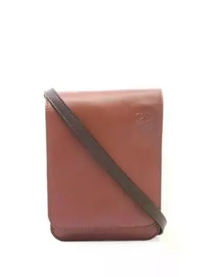 Loewe 2010s Gusset Flat Cross Body Bag - Brown