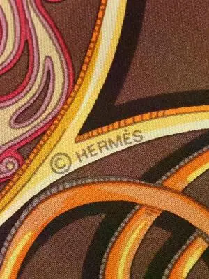 Hermès 2010s Charming Animals Scarf - Brown