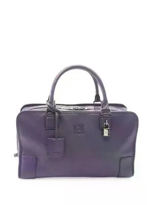 Loewe 2010s Amazona Leather Tote Bag - Purple