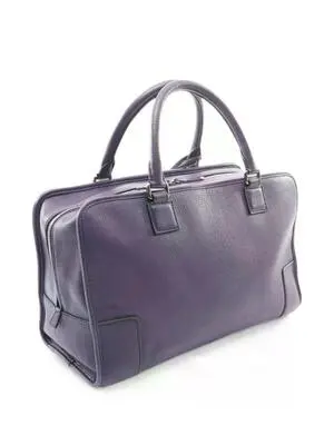 Loewe Amazona Leather Tote Bag - Purple