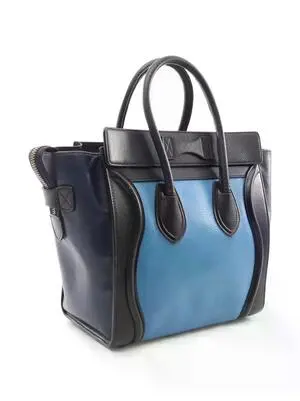 Celine 2000s Micro Luggage Tote Bag - Blue