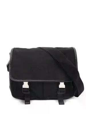 Prada Tessuto Saffiano Shoulder Bag - Black