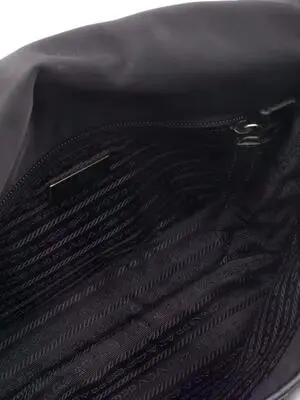 Prada Tessuto Saffiano Shoulder Bag - Black