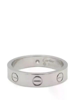 Cartier 2010s Mini Love Diamond Ring - Silver
