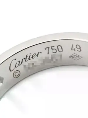 Cartier 2010s Mini Love Diamond Ring - Silver