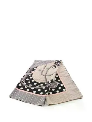Hermès 2010s Clic Clac A Pois Scarf - Black