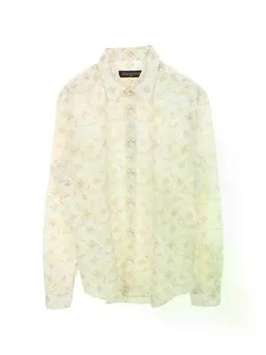 LOUIS VUITTON 2000s Monogram Sand Shirt - White