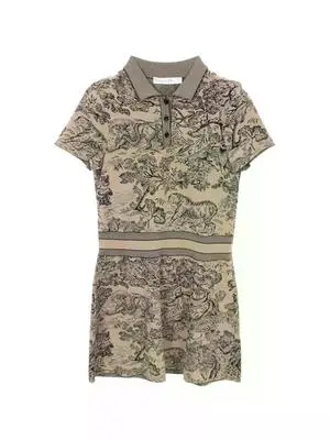 Dior Toile De Jouy Polo Shirt Dress - Neutrals