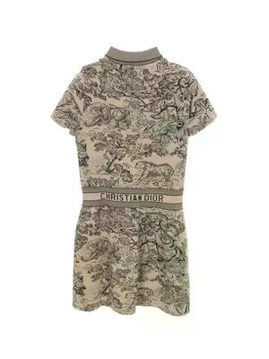 Dior Toile De Jouy Polo Shirt Dress - Neutrals