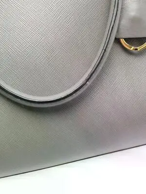 Prada Saffiano Leather Tote Bag - Grey