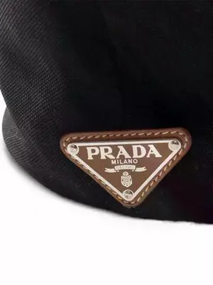 Prada Canapa Logo Print Tote Bag - Black