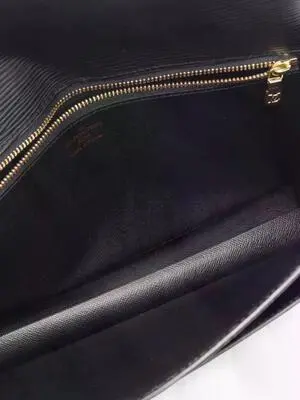 LOUIS VUITTON Epi Leather Pochette Sellier Dragonne Clutch - Black