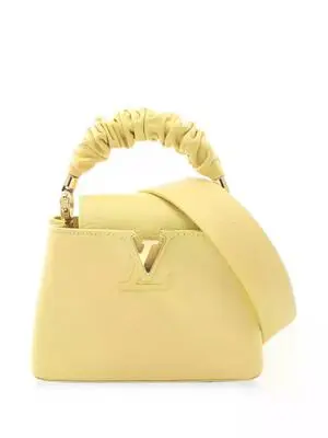 LOUIS VUITTON Mini Capucines Scrunchie Handbag - Yellow