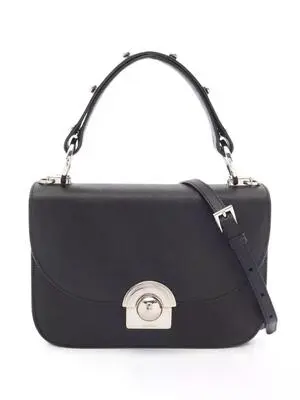 Prada Saffiano Leather Two-way Handbag - Black