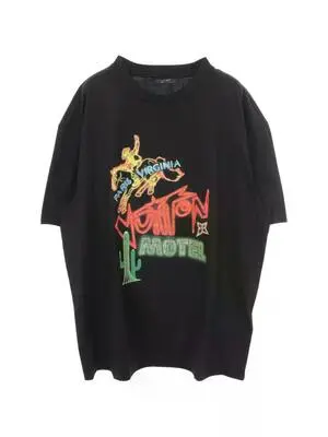 LOUIS VUITTON 2010s Graphic-embellished Short-sleeve T-shirt - Black