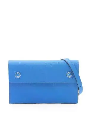 Hermès 2025 Snap To Go Leather Shoulder Bag - Blue