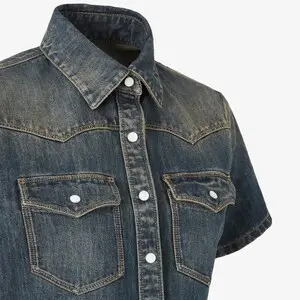 Fendi Short Sleeve Denim Shirt Dress