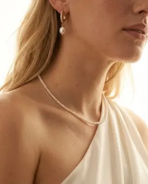 JOEY BABY Layla Carrie Freshwater Pearl Set With 18k Stainless Steel - Gold