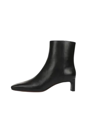 Vince Lilith Leather Ankle Boots - Black