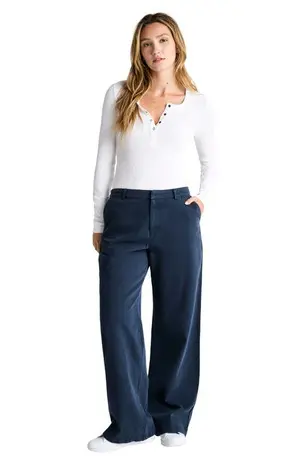 Splendid Lee High Waist Wide Leg Cotton Pants