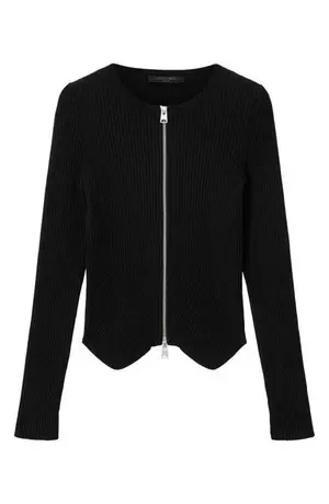 ALLSAINTS Cruz Zip Cardigan - Black
