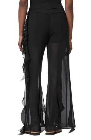 ALLSAINTS Minna Ruffled Wide Leg Trousers