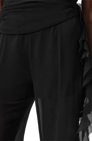 ALLSAINTS Minna Ruffled Wide Leg Trousers