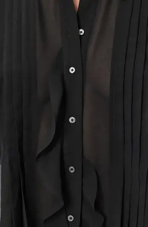 ALLSAINTS Minna Pleated Ruffle Shirt