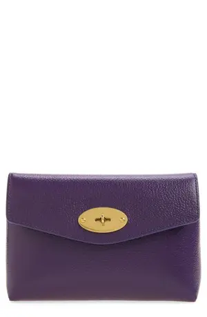 Mulberry Darley Leather Cosmetics Pouch - Amethyst