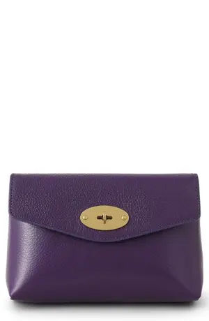 Mulberry Mulberry Darley Leather Cosmetics Pouch Amethyst