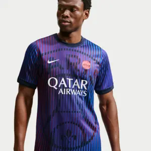 Nike Paris Saint-germain Away Dri-fit Soccer Pre-match Top - Blue