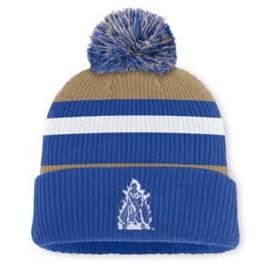Nike Duke Legacy Striped College Cuffed Pom Beanie - Brown