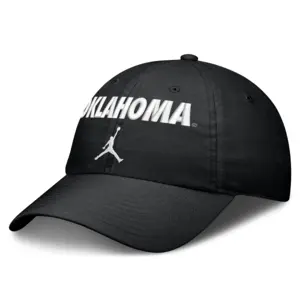 JORDAN Oklahoma Sideline Club Practice Brand College Adjustable Hat - Black